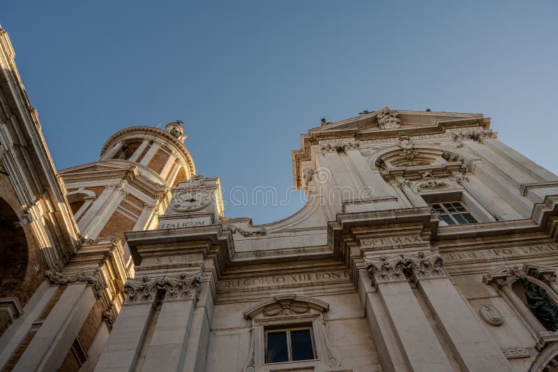 Loreto, Marche, Italy. the Basilica of the Holy House Stock Photo ...