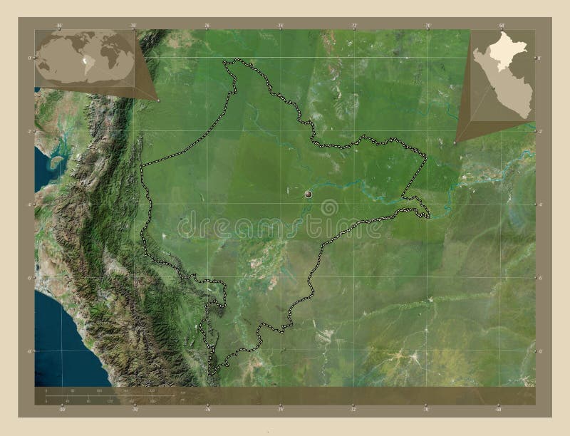 Loreto, Peru. High-res Satellite. Capital Stock Illustration ...