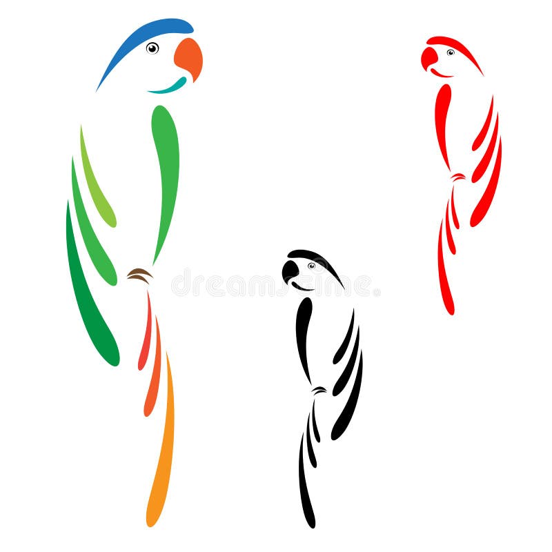 Imagen Del Vector De Un Loro Ilustración del Vector - Ilustración de ...