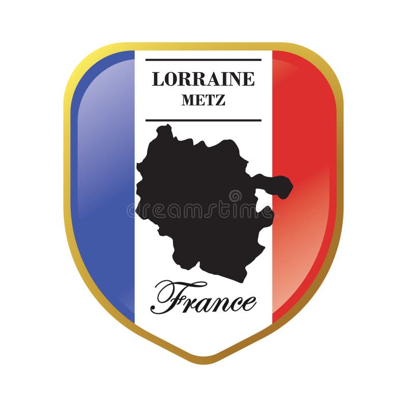 Lorraine Map Label. Vector Illustration Decorative Design Stock ...