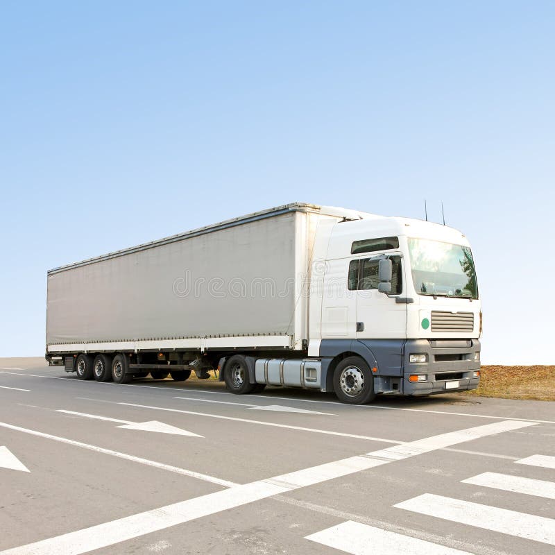 Lorry stock image. Image of long, road, semi, truck, trailer - 10458327