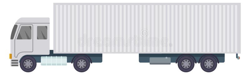 Lorry Color Icon. Cargo Truck Side View Stock Vector - Illustration of ...