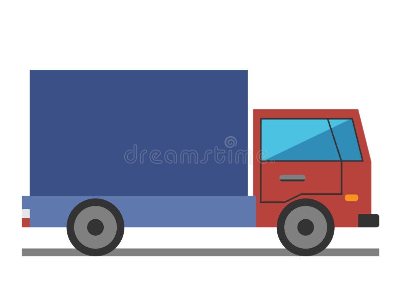 Lorry, flat style stock vector. Illustration of auto - 63255000