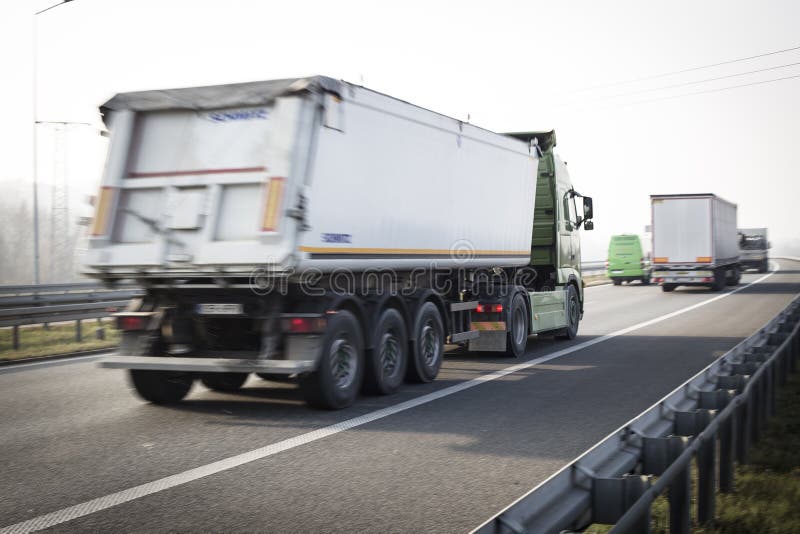 Lorry on the highway stock image. Image of lorrys, marking - 47594149