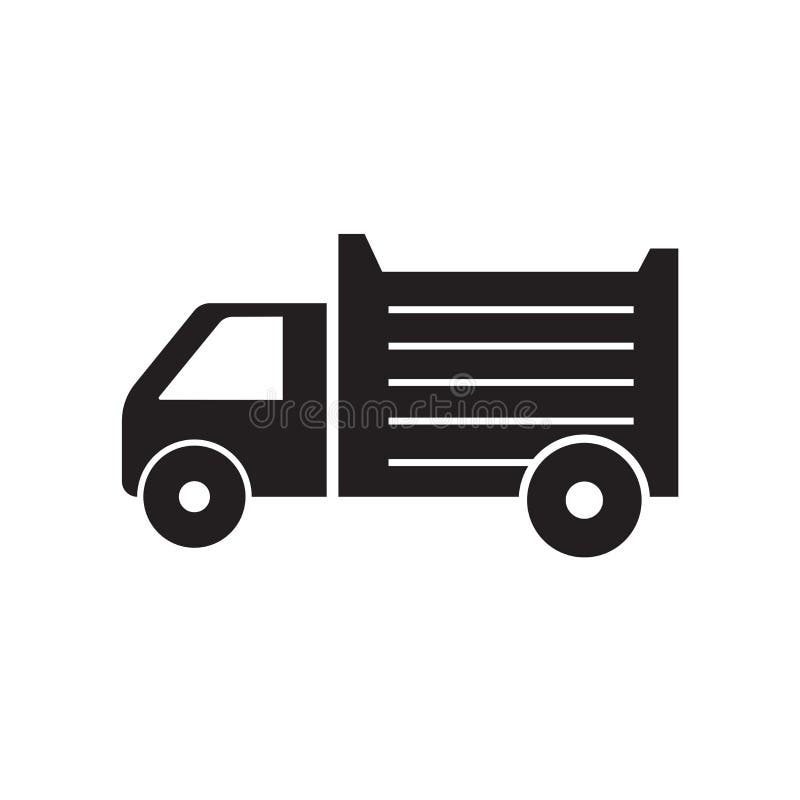 Lorry Icon Isolated on White Background Stock Vector - Illustration of ...