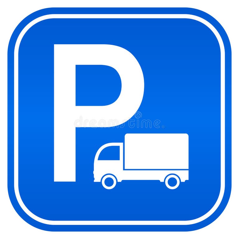 Lorry parking sign stock vector. Illustration of pictogram - 30678440