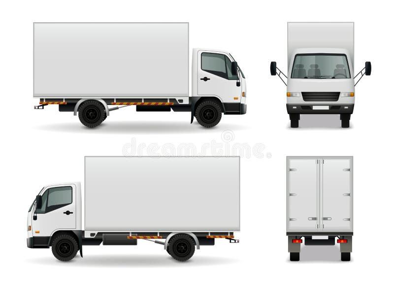 Lorry Realistic Advertising Mockup Stock Vector - Illustration of empty ...