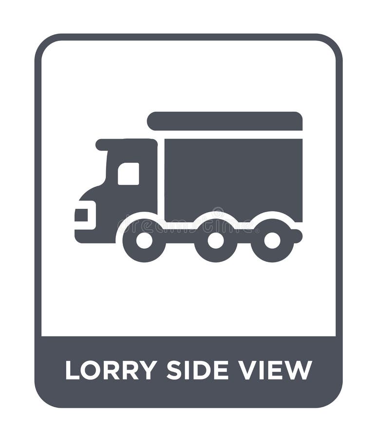 Lorry Side View Icon in Trendy Design Style. Lorry Side View Icon ...