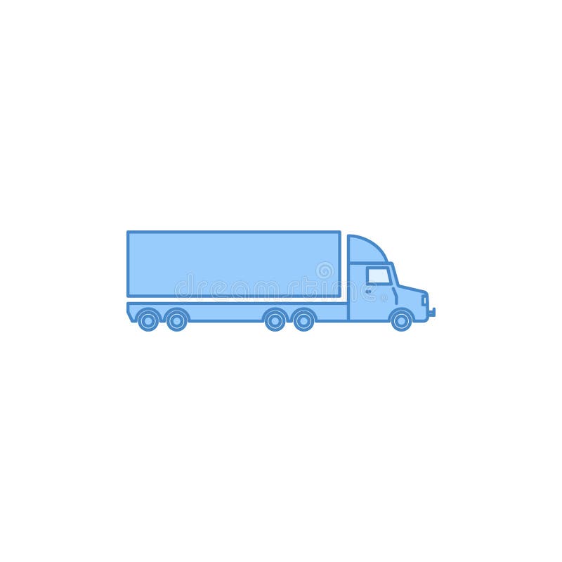Lorry with a Trailer Icons. Elements of Transport Element in Multi ...