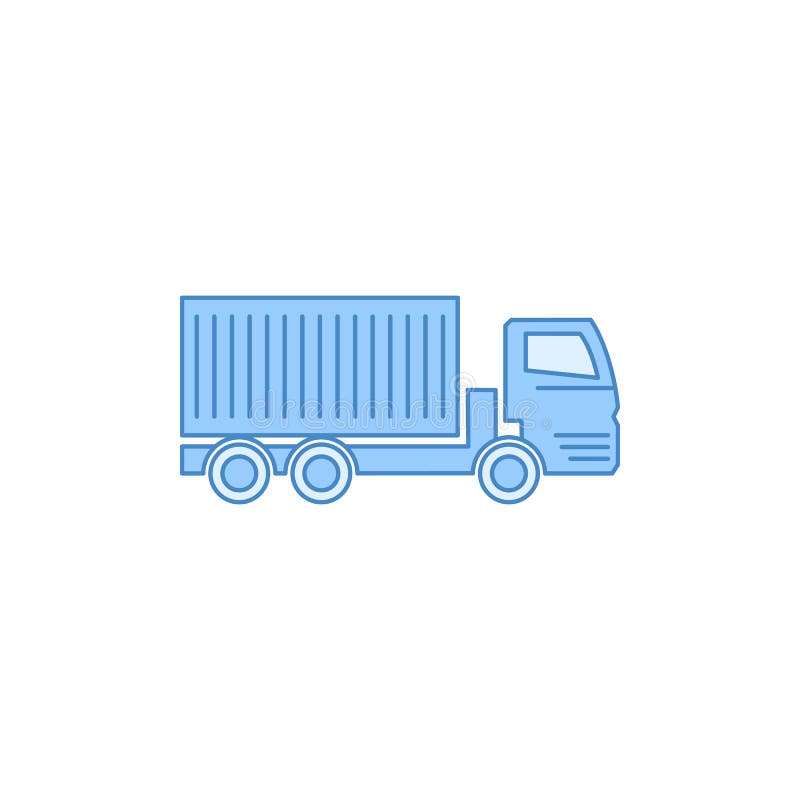 Lorry with a Trailer Icons. Elements of Transport Element in Multi ...