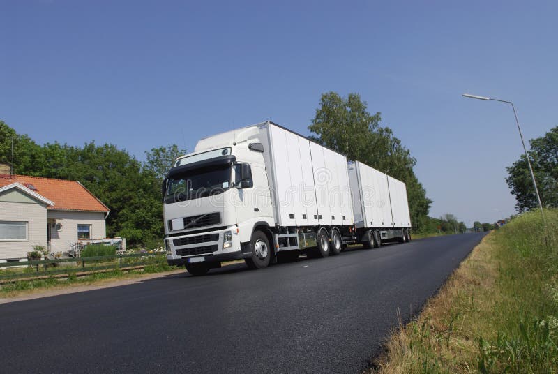 Lorry on road stock photo. Image of deadline, driving - 4123288