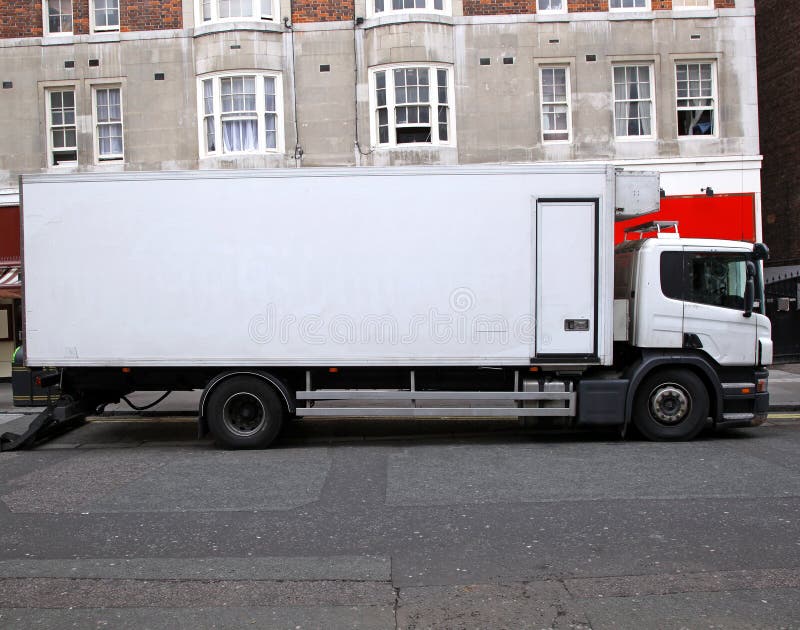 Lorry truck stock photo. Image of white, street, transporter - 27237372