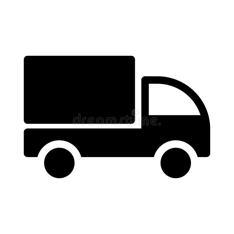 Lorry Glyph Flat Vector Icon Stock Vector - Illustration of retail ...