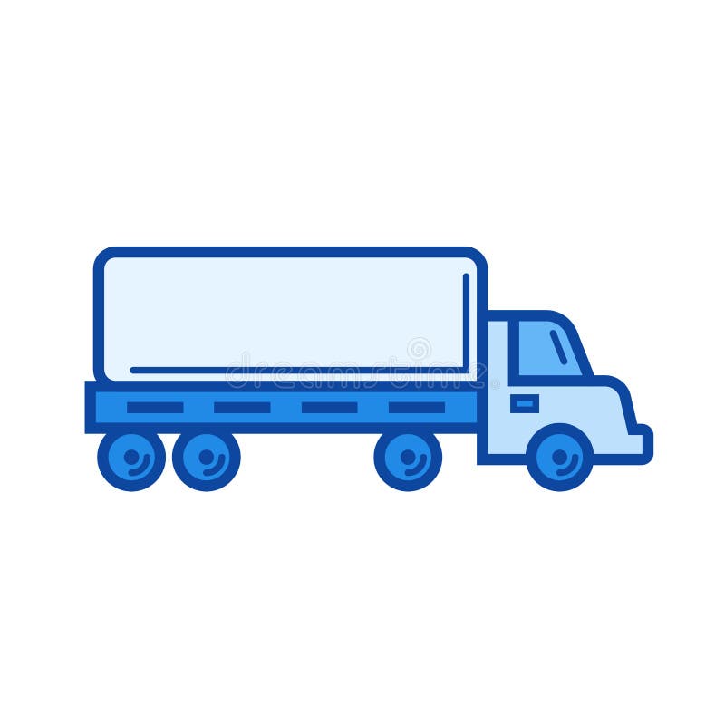 Lorry line icon. stock vector. Illustration of automobile - 94425733