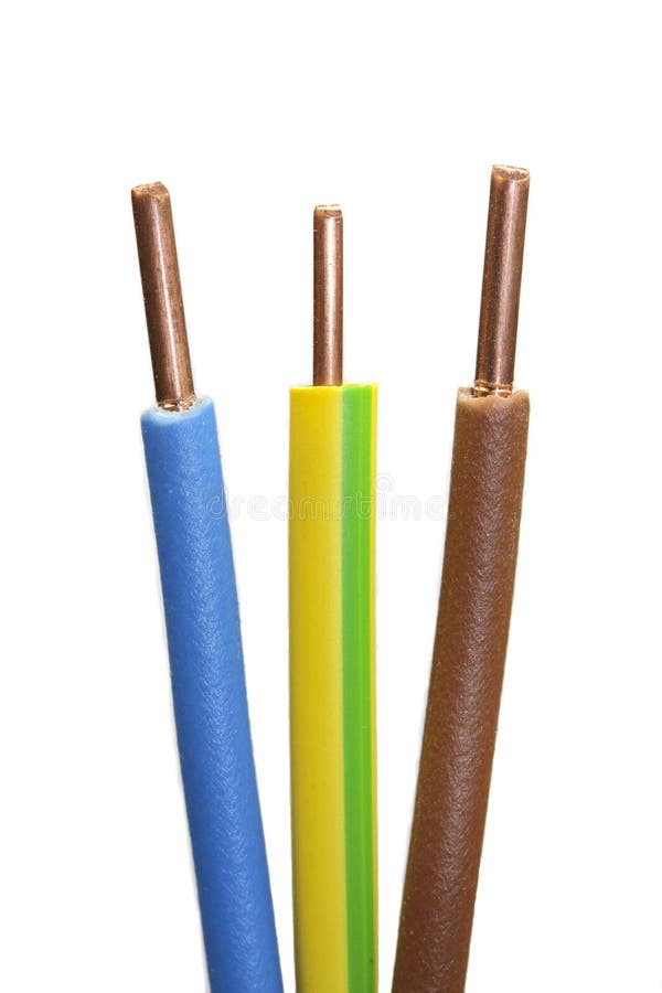 Los Alambres Del Cable Eléctrico Aislaron Imagen de archivo - Imagen de ...