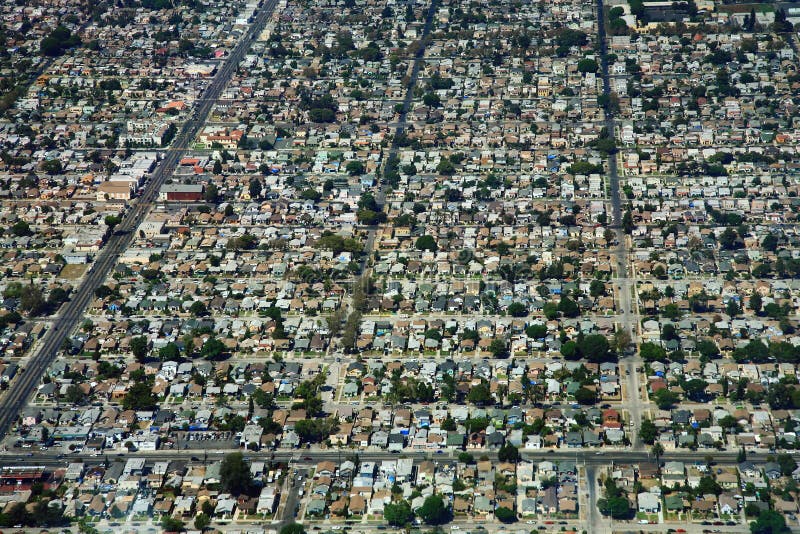 Aerial Los Angeles stock photo. Image of grid, american - 1302536