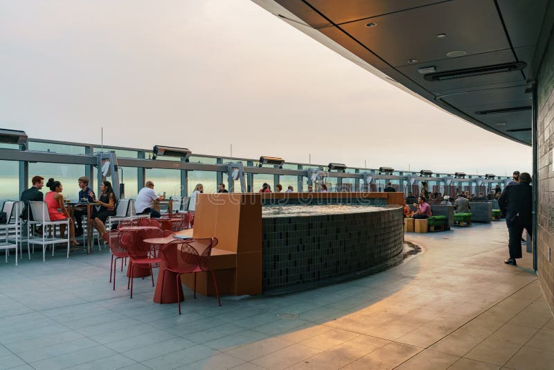 The Famous Rooftop Bar of InterContinental Hotel Editorial Stock Image ...