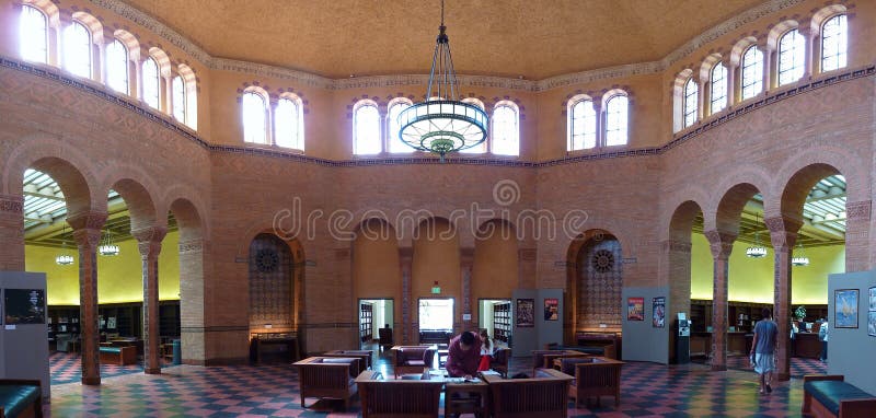 Interior View of the Powell Library Editorial Stock Image - Image of ...