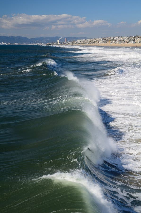 Los Angeles Beach Side Side View Stock Photo - Image of beach, shore ...