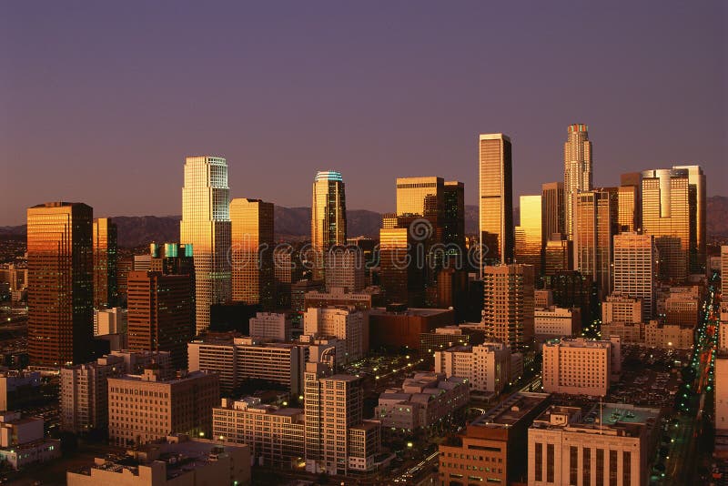 Los Angeles, CA skyline stock photo. Image of outside - 23147728