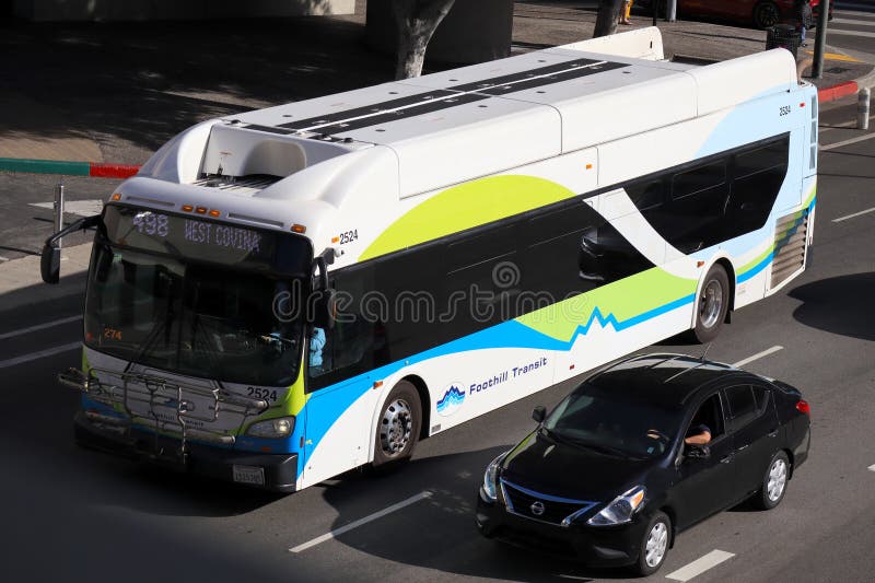 Los Angeles, California: Foothill Transit Bus Editorial Photography ...