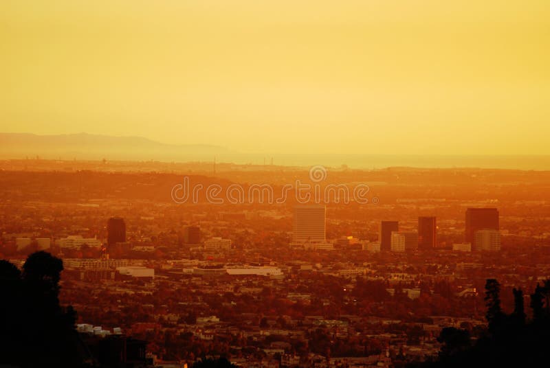 Aerial Los Angeles stock photo. Image of grid, american - 1302536