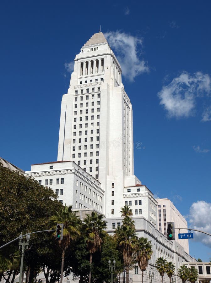 Los Angeles City Hall stock image. Image of historic - 13165945