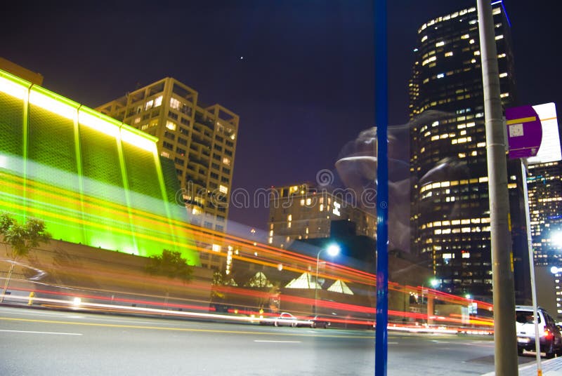 Los Angeles City at night stock image. Image of concert - 6037219