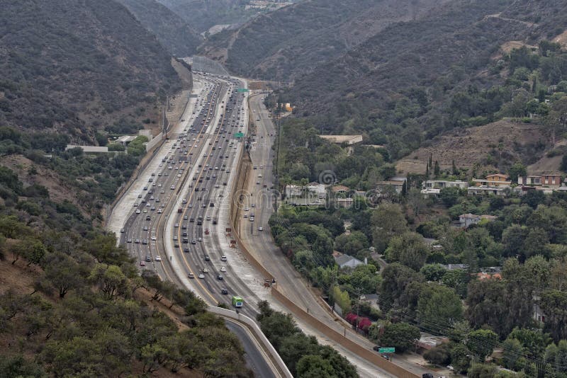 Los Angeles Congested Highway Stock Photo - Image of busy, freeway ...