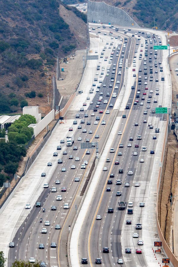 Los Angeles Congested Highway Stock Image - Image of rush, busy: 70440771