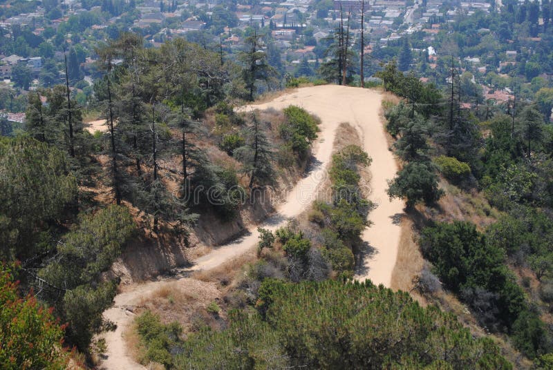 Los Angeles Hiking Trail stock image. Image of hill, states - 45501749