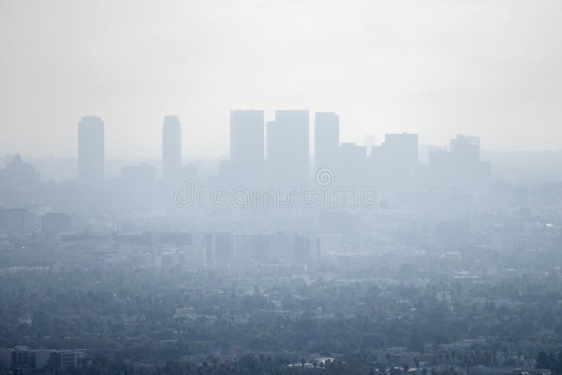 Los Angeles-Smog stockbild. Bild von architektur, westen - 43408245
