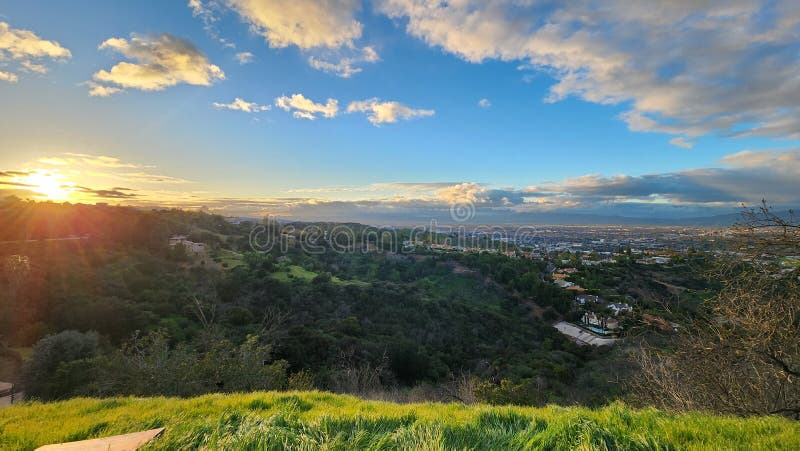 Los Angeles sunset photo stock image. Image of california - 273174153
