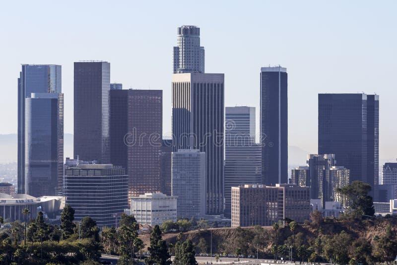 Los angeles towers stock image. Image of downtown, recognition - 43876413