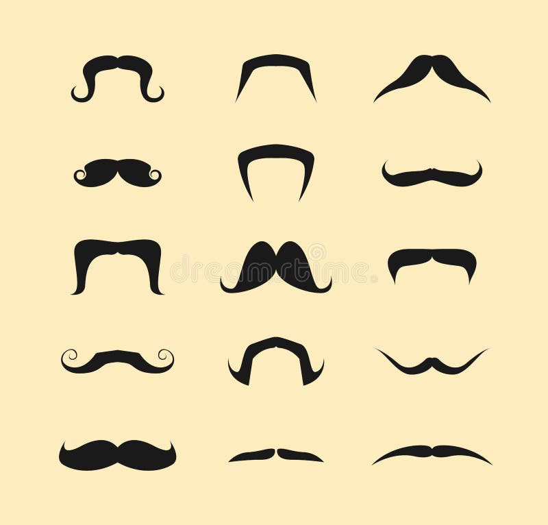 Los Bigotes Vector El Sistema Ilustración del Vector - Ilustración de ...