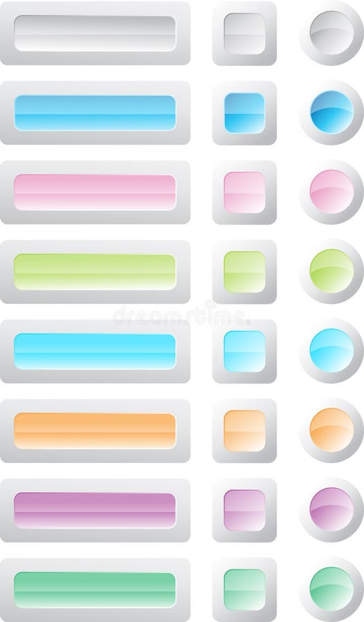 Los Botones Del Vector Fijaron Los Modelos Para El Web Ilustración del ...