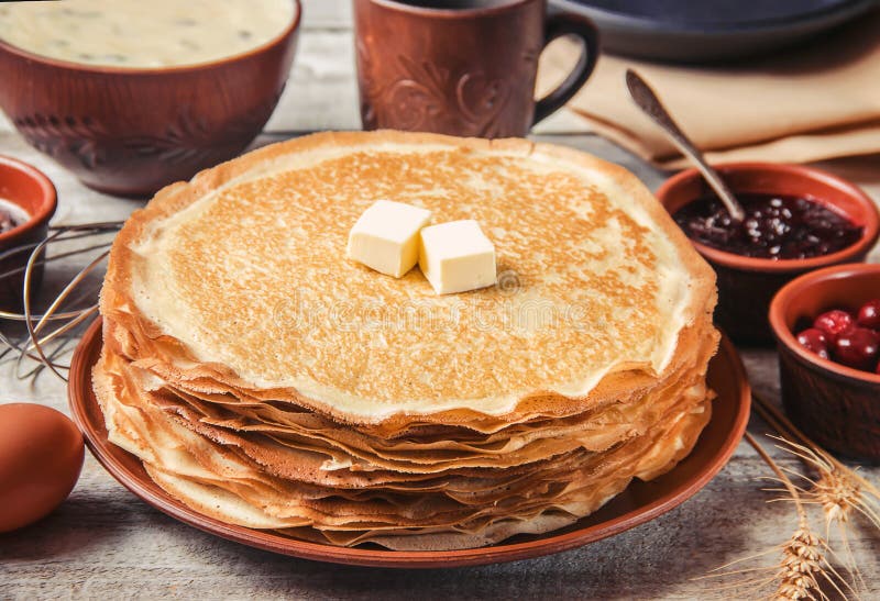 Los Crespones Son Hechos En Casa Crepes Foco Selectivo Alimento Imagen ...