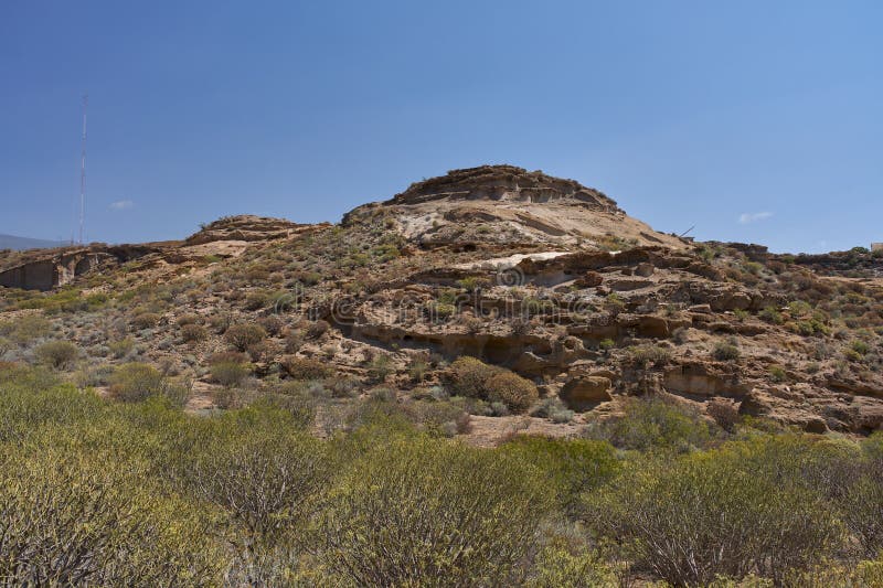 Los Derriscaderos Rugged Ravine Landscape Stock Photo - Image of barren ...