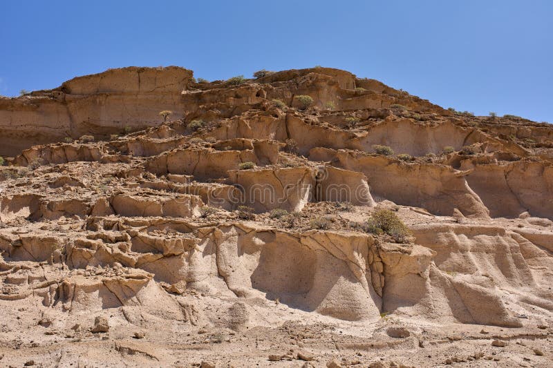 Los Derriscaderos Rugged Ravine Landscape Stock Photo - Image of ...
