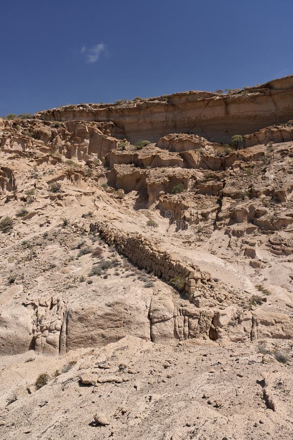 Los Derriscaderos Rugged Ravine Landscape Stock Image - Image of ...