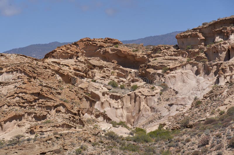 Los Derriscaderos Rugged Ravine Landscape Stock Photo - Image of ...
