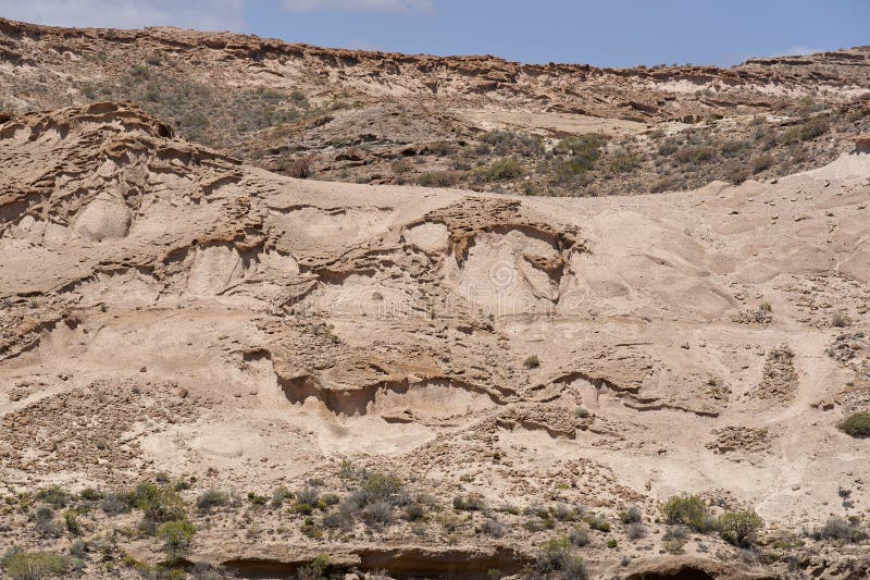 Los Derriscaderos Rugged Ravine Landscape Stock Image - Image of ...