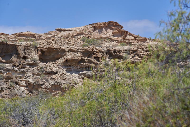 Los Derriscaderos Rugged Ravine Landscape Stock Image - Image of rocky ...