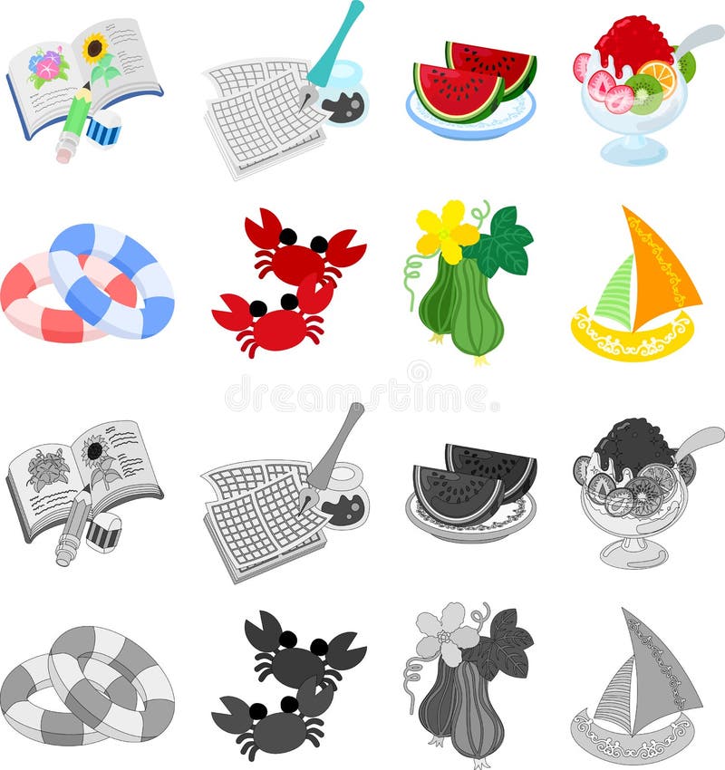 Los diversos iconos ilustración del vector. Ilustración de mensaje ...