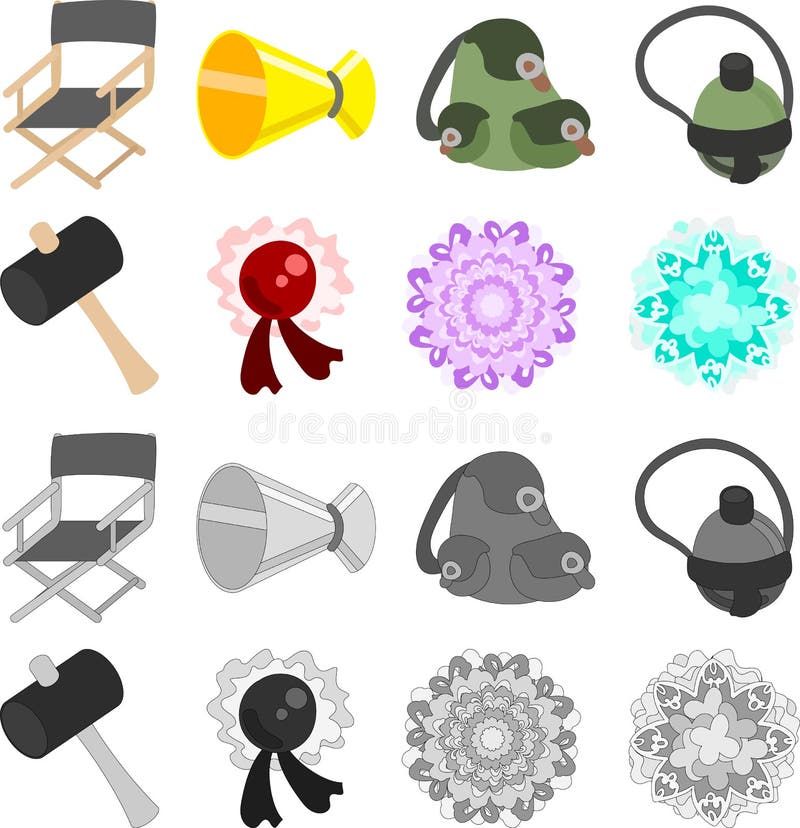 Los diversos iconos ilustración del vector. Ilustración de vector ...