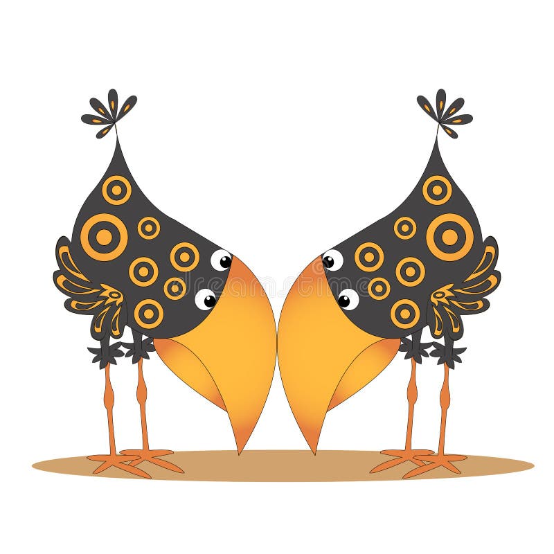 Los dos cuervos ilustración del vector. Ilustración de cuervos - 47406952