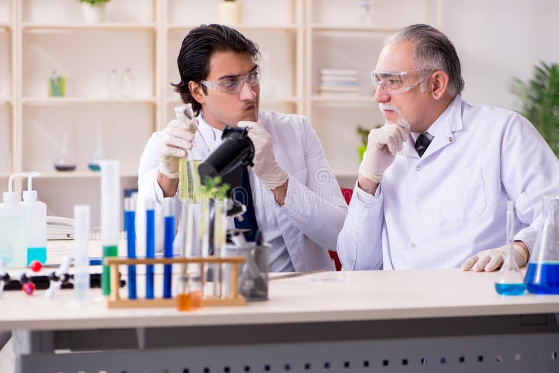 Los Dos Qu?micos Que Trabajan En El Laboratorio Foto de archivo - Imagen de medicina ...