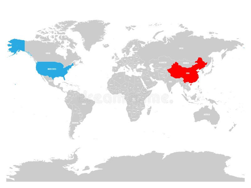 Los Estados Unidos Y China Destacan En El Mapa Político Del Mundo ... Los Estados Unidos Y China Destacan En El Mapa Político Del Mundo ...