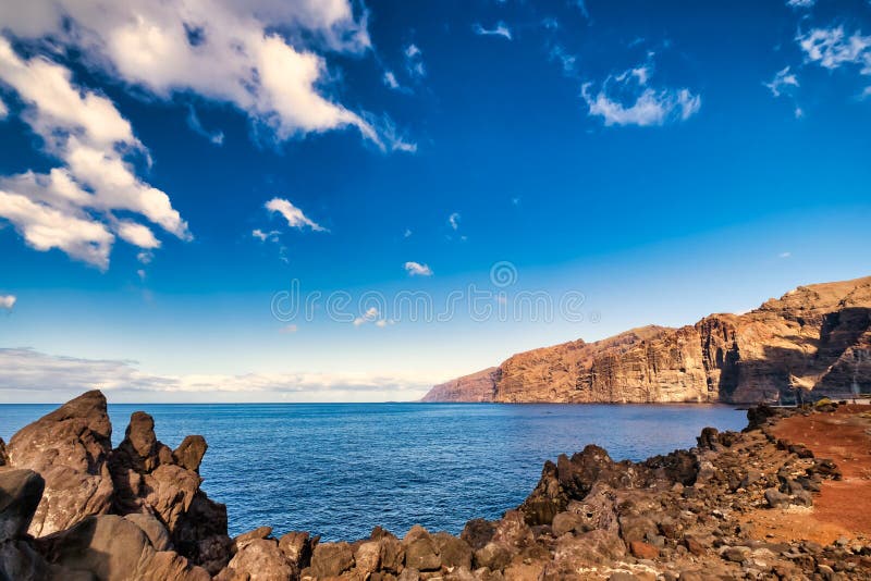 Los Gigantes High Cliffs on Tenerife Island Stock Image - Image of ...