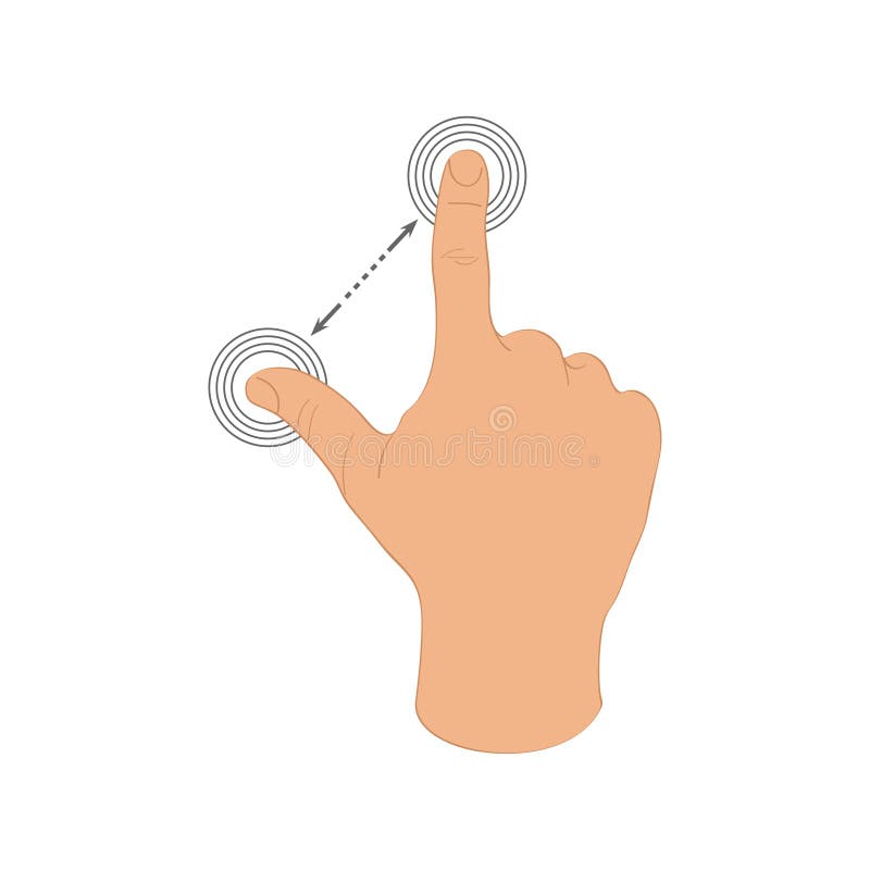 Los Iconos Del Gesto Del Tacto Alinean Vector Ilustración del Vector ...